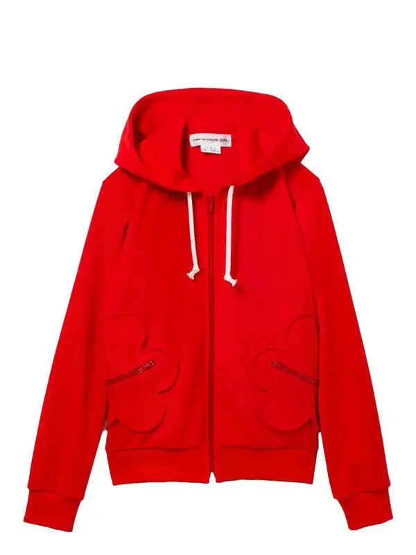 Comme Des Garçons Zip-up Hooded Jacket - Red