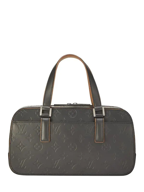 LOUIS VUITTON Monogram Vernis Mat Shelton Handle Bag - Grey