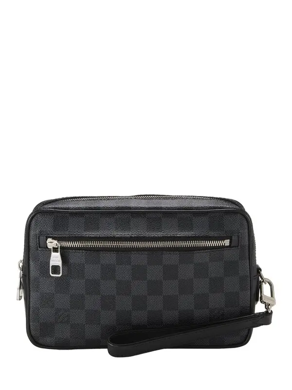 LOUIS VUITTON Damier Graphite Kasai Clutch - Black