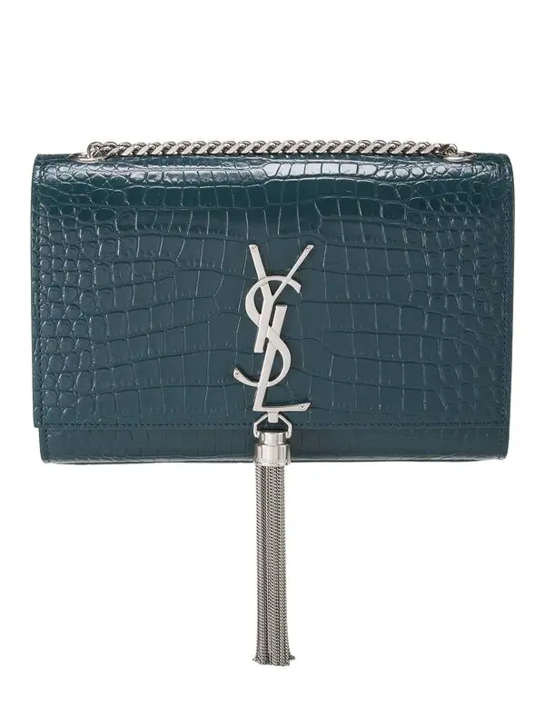 Saint Laurent Embossed Kate Tassel - Green