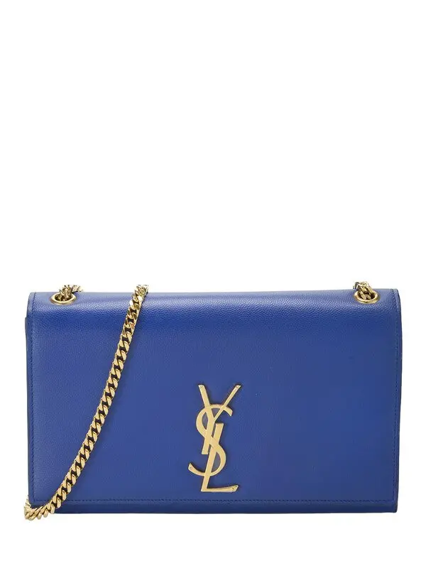 Saint Laurent Grainy Calfskin Kate - Blue