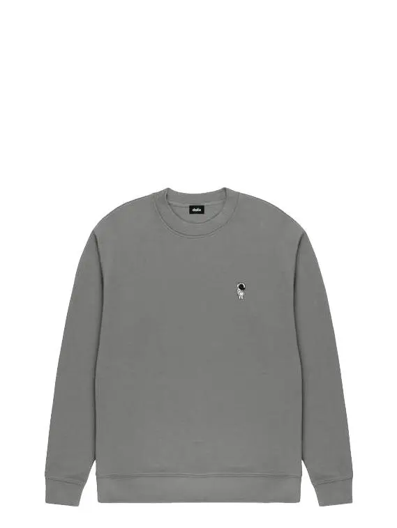 DALIX Relaxed Fit Midweight Fleece Crewneck Sweatshirt - Shadow
