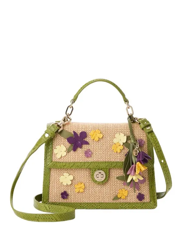 Brahmin Small Hallie Top Handle Bag - Green Multi