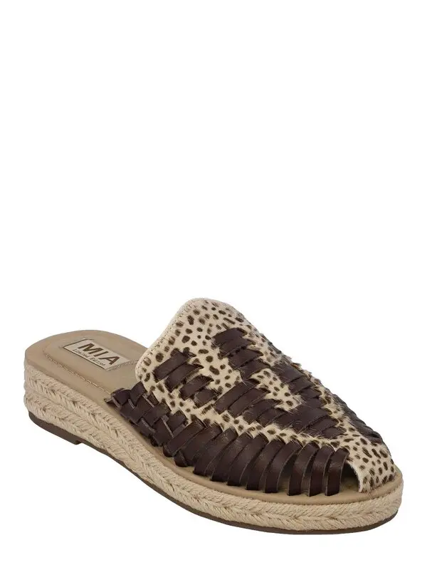 Mia Erin Espadrille Mule - Cheetah