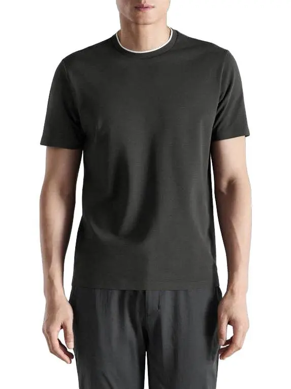 Mango Slim Fit Comfort Stretch T-shirt - Dark Grey