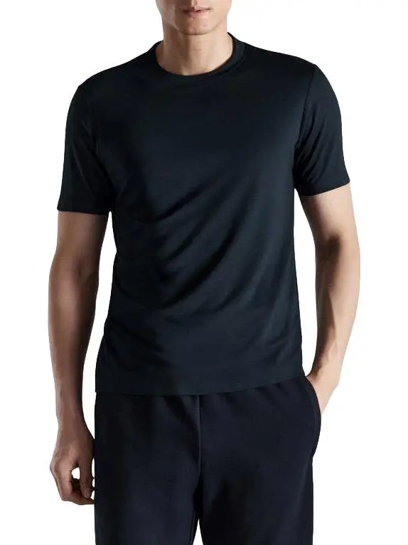 Mango Slim Fit Comfort Stretch T-shirt - Navy