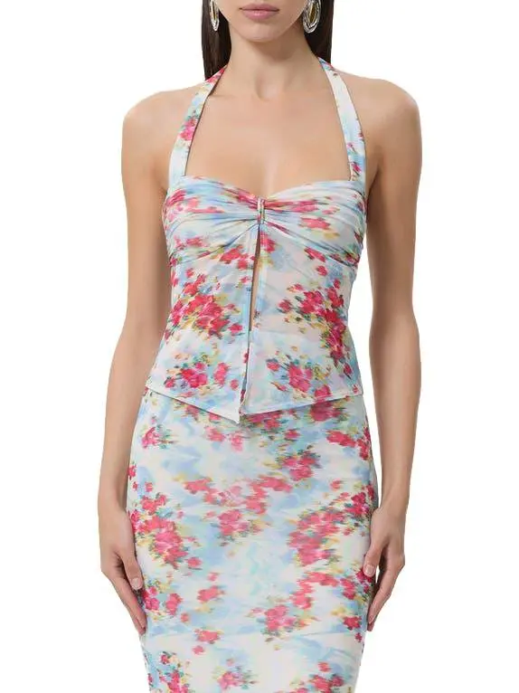 AFRM Toka Floral Halter Top - Digital Floral