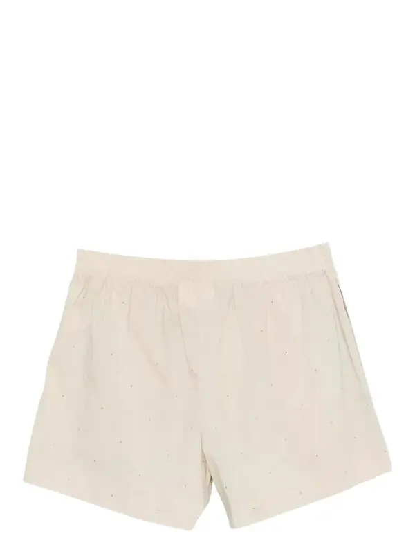 MC2 SAINT BARTH Crystal-embellished Shorts - Neutrals