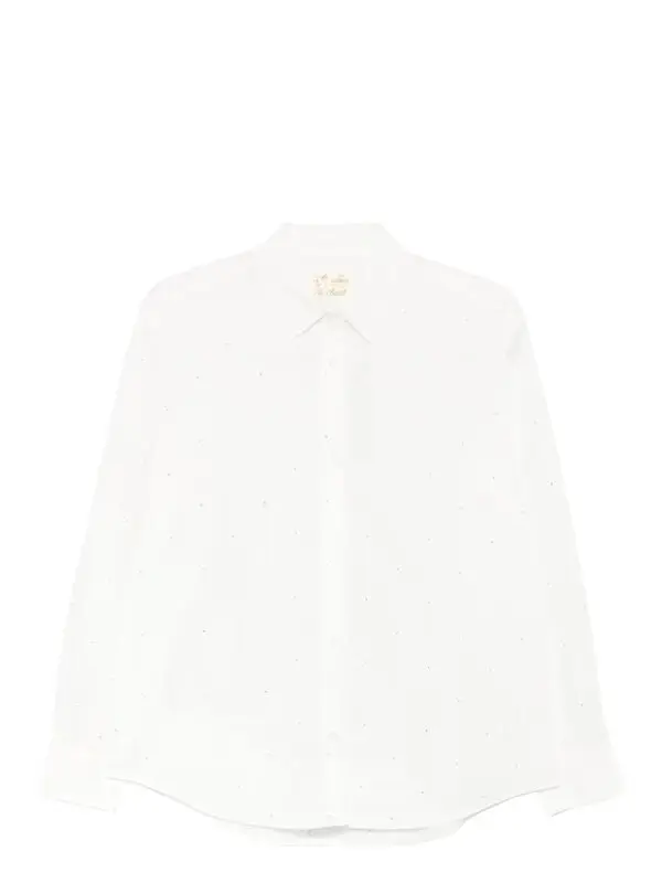MC2 SAINT BARTH Strass Embellishment Shirt - White