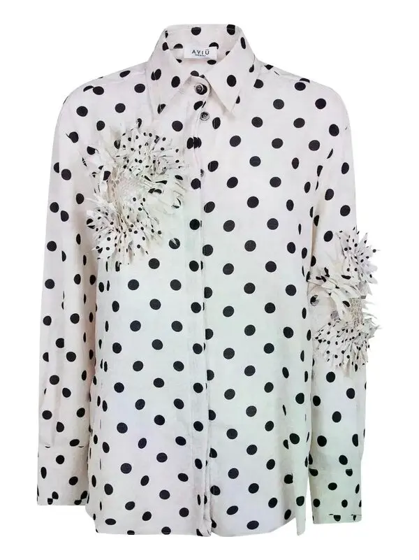 AVIU Polka-dot Pattern Shirt - Neutrals