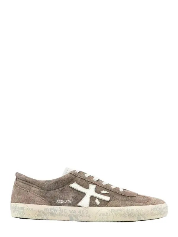 Premiata David Logo-patch Sneakers - Brown