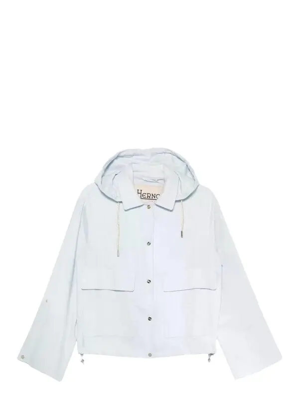 Herno Hooded Drawstring Jacket - Blue