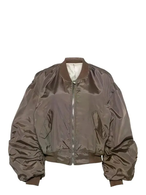 Rick Owens Padded Zip-up Bomber Jacket - Grey