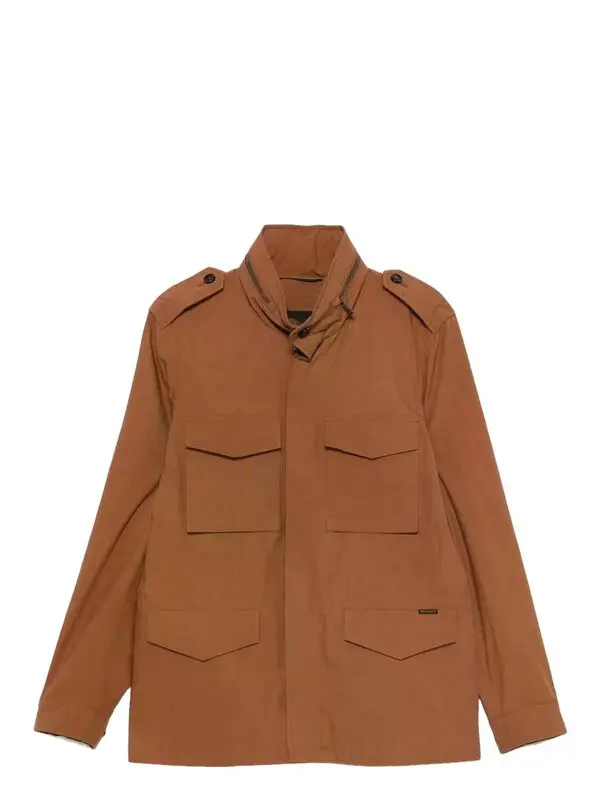 MOORER Denver Flap-pocket Jacket - Brown