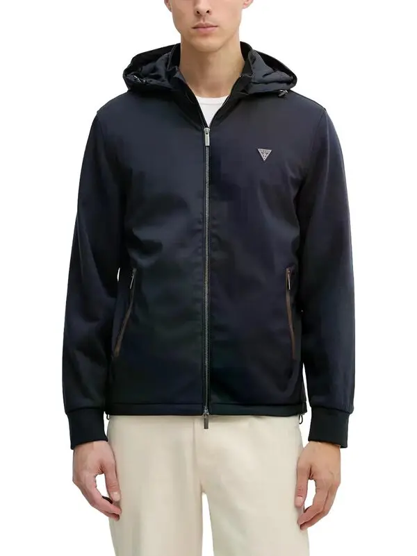 Guess Zip Hooded Jacket - Blue