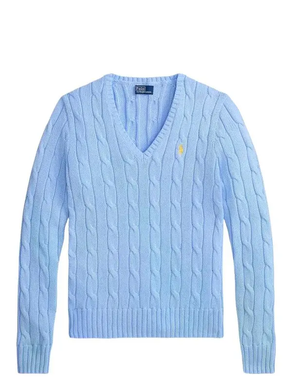 Polo Ralph Lauren Cable-knit V-neck Sweater - Blue