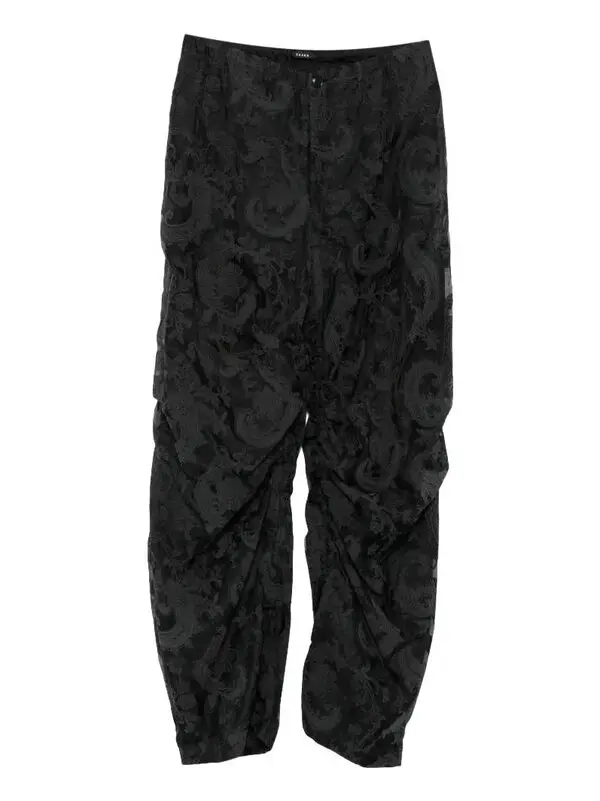 TAAKK Paisley-jacquard Trousers - Black