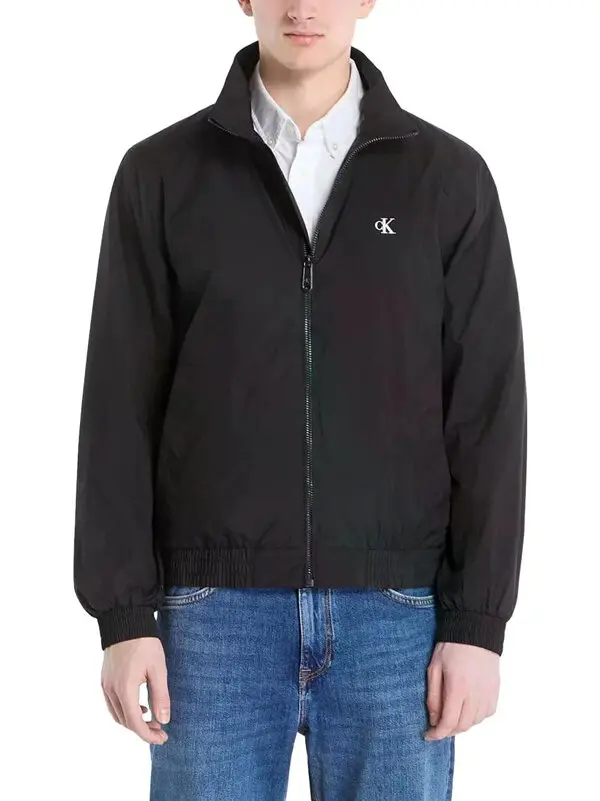Calvin Klein Technical Logo-print Zip-up Jacket - Black