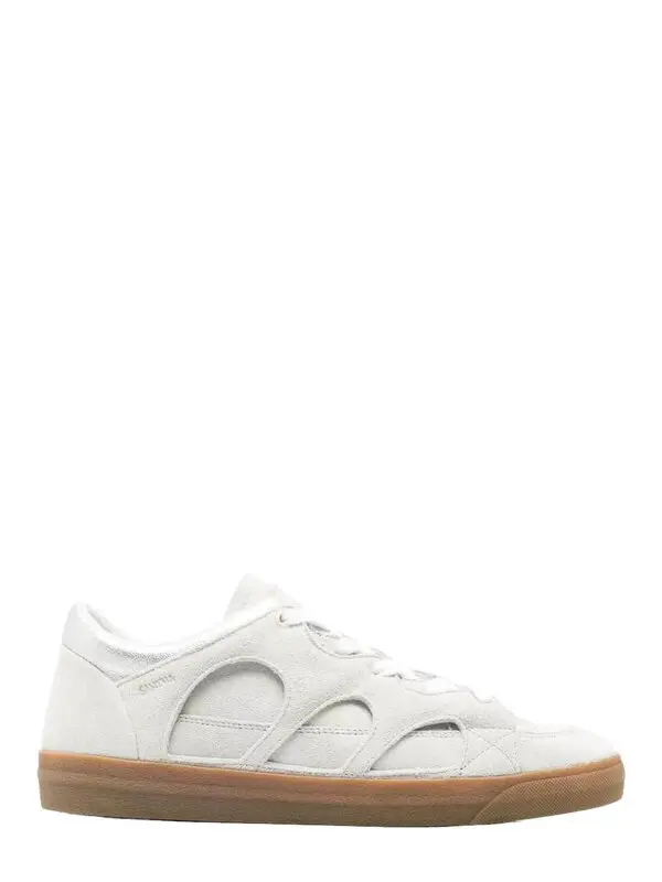 SANTHA Cut-out Detail Panelled Sneakers - Grey