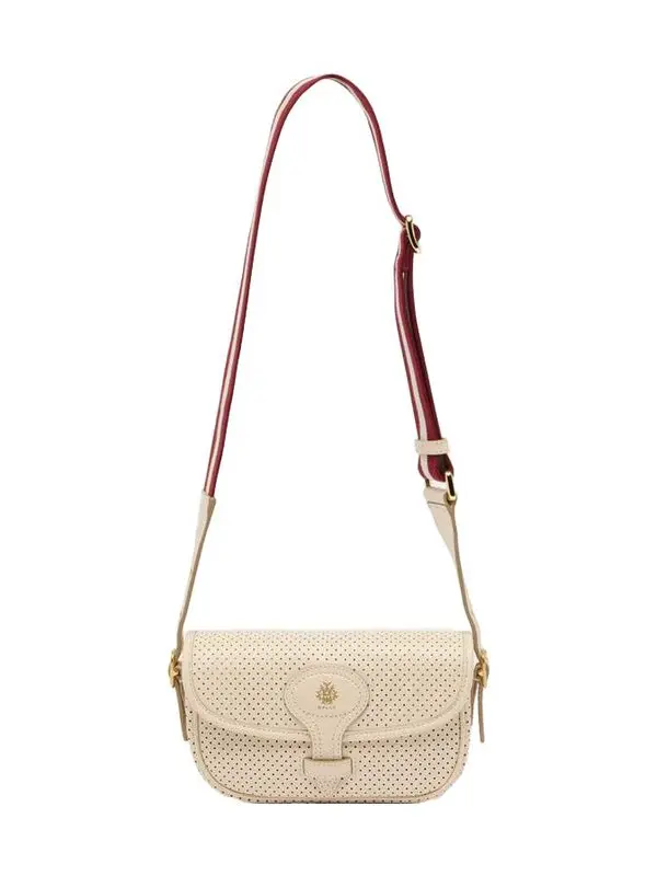 Bally Beckett Minibag In Perforated Leather - White
