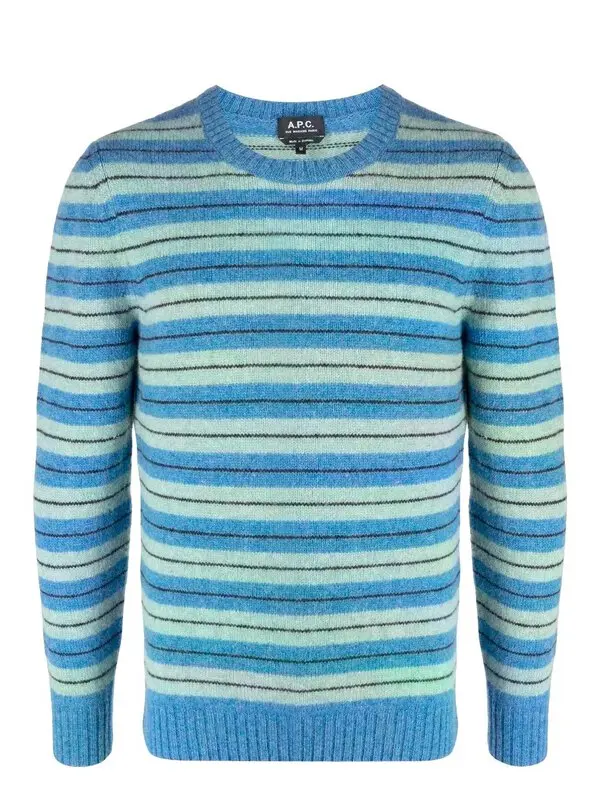 A.p.c. Horizontal-knit Jumper - Blue