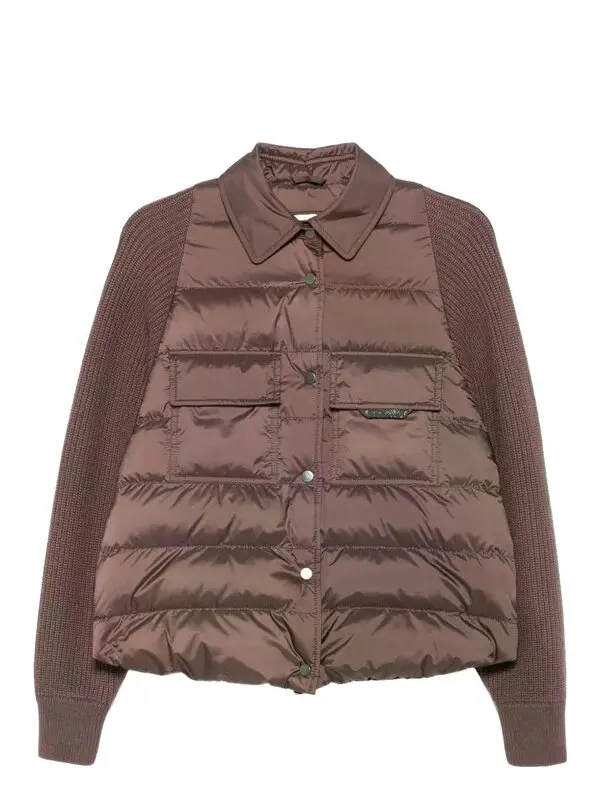 Brunello Cucinelli Quilted Panel Jacket - Brown