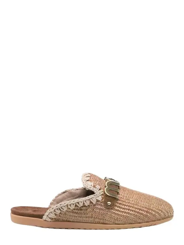 Mou Logo-plaque Mules - Neutrals