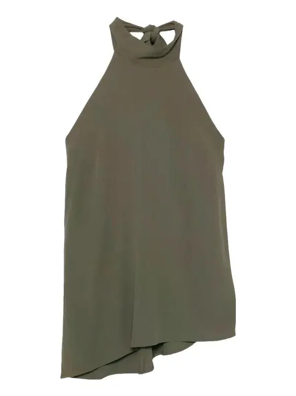 Federica Tosi Asymmetric Halter-neck Blouse - Green
