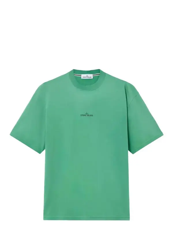 Stone Island Logo-print Cotton T-shirt - Green