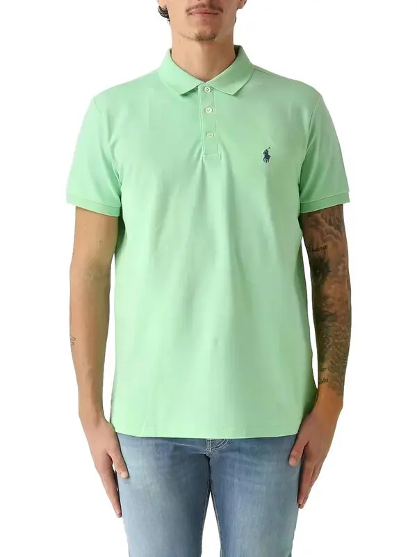 Polo Ralph Lauren Embroidered Pony Pique Polo Shirt - Green