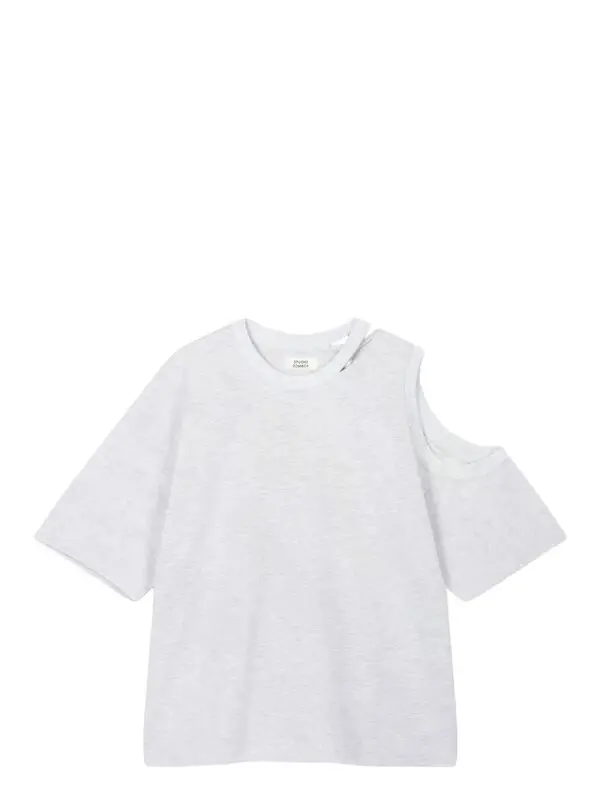 STUDIO TOMBOY Cut-out T-shirt - Grey