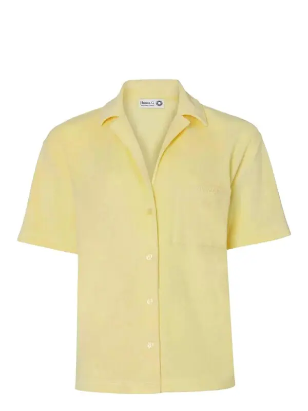 Hunza G Towelling Short-sleeve Shirt - Yellow