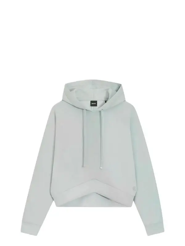 BOSS Drawstring Cropped Hoodie - Blue