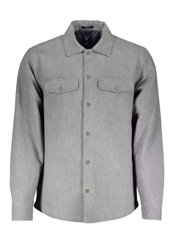 Gant Flap-pocket Flannel Shirt - Grey