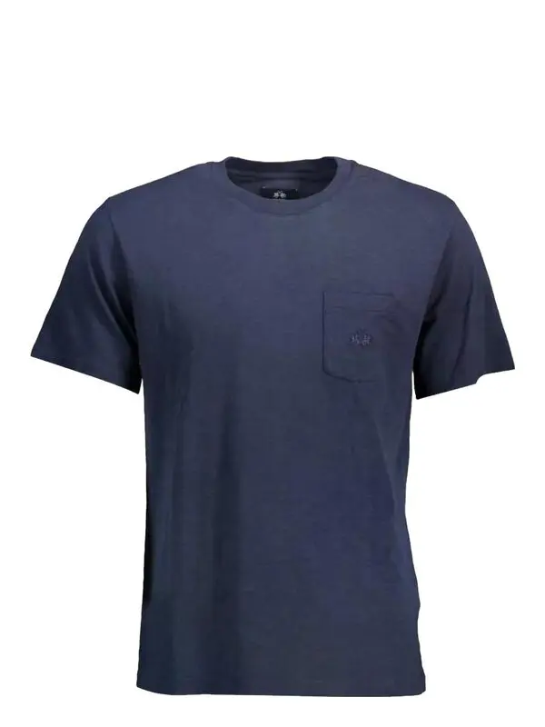 LA MARTINA Logo-embroidered Pocket T-shirt - Blue