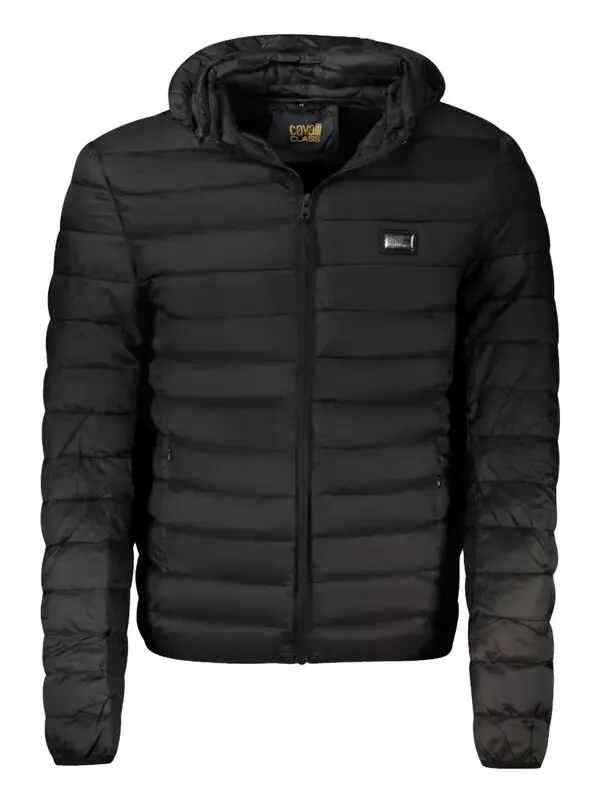 Roberto Cavalli Quilted Hooded Jacket - Black
