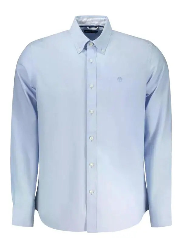 NORTH SAILS Logo-embroidered Long-sleeve Shirt - Blue