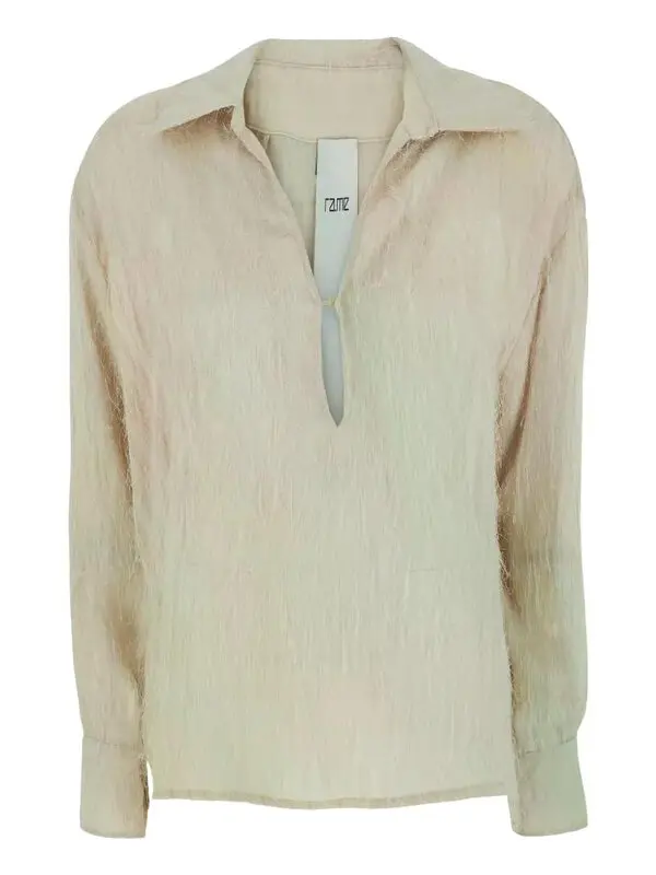 RAME Frayed Blouse - Neutrals