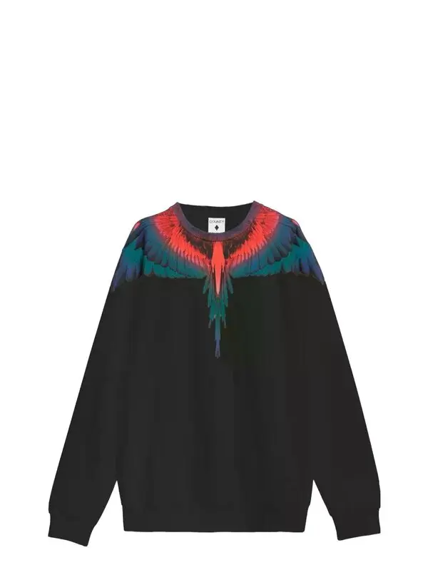 COUNTY OF MILAN Wings-print Sweatshirt - Black
