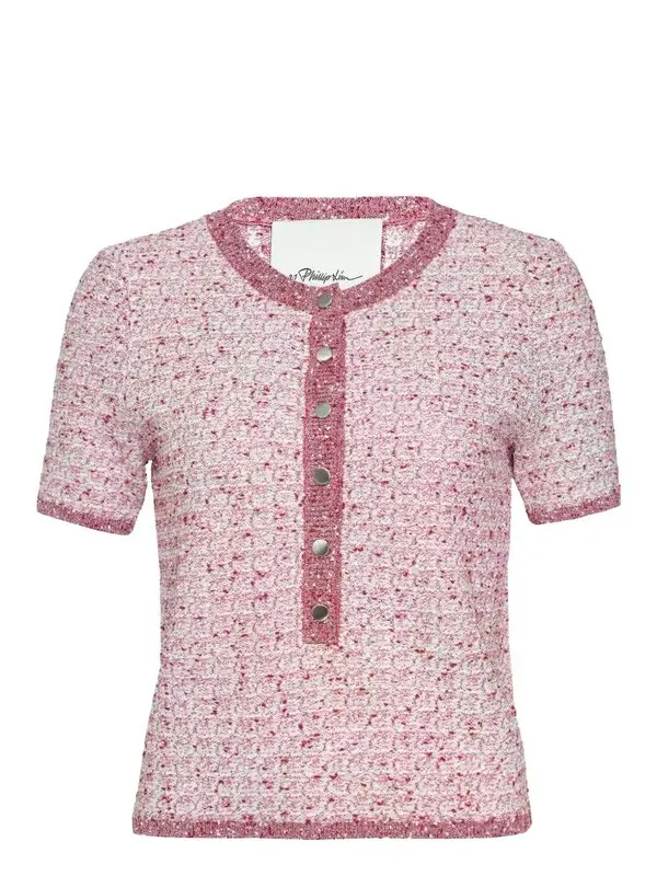 3.1 Phillip Lim Short-sleeved Bouclé Top - Red