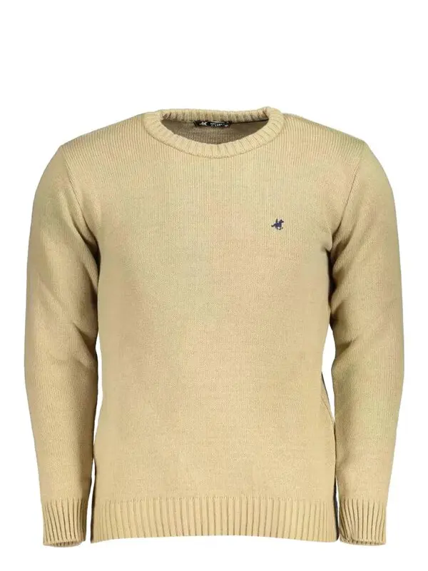 U.S. Grand Embroidered-logo Knitted Jumper - Neutrals