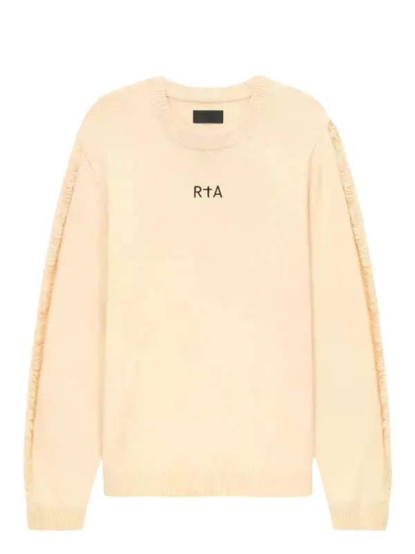 RtA Ethan Cross-embroidered Sweater - Neutrals