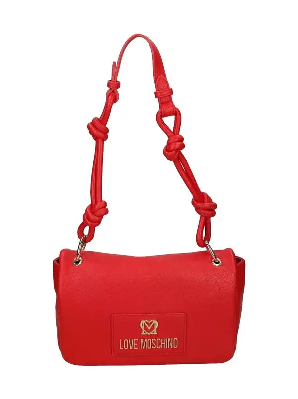 Moschino Logo-plaque Knotted-strap Shoulder Bag - Red