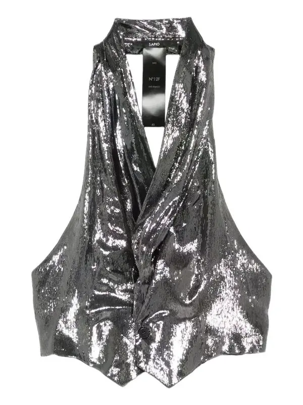 SAPIO Sleeveless Top - Silver