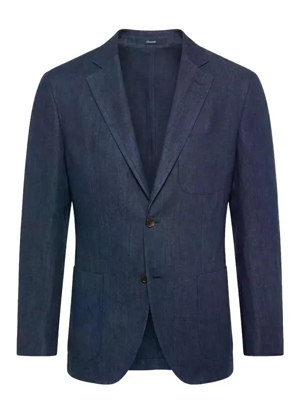 DRUMOHR Notch-lapel Single-breasted Blazer - Blue
