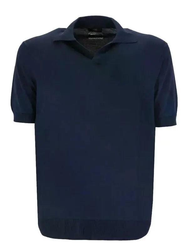 HOSIO Short-sleeved Collared T-shirt - Blue