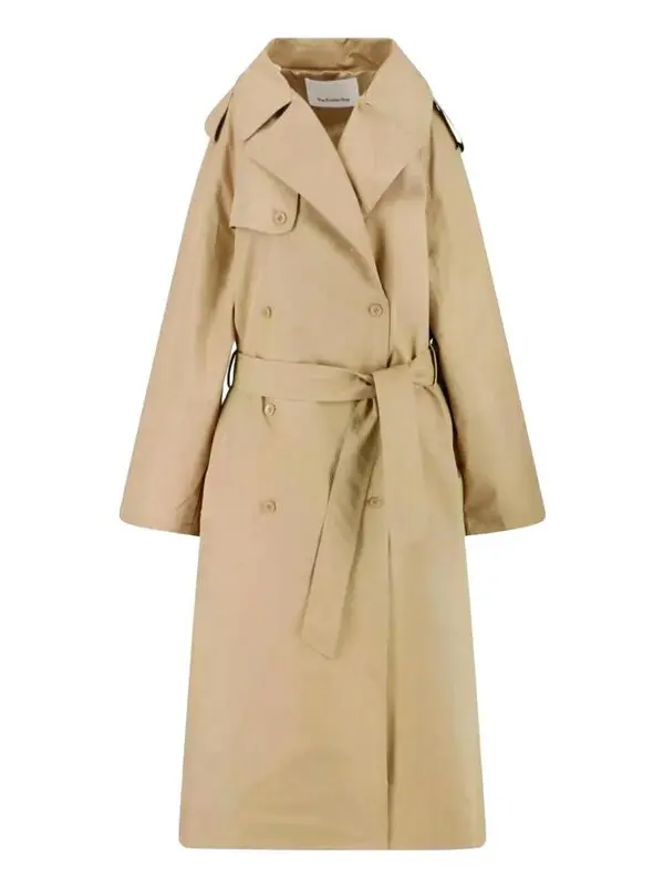 THE FRANKIE SHOP Riva Double-breasted Trench Coat - Neutrals