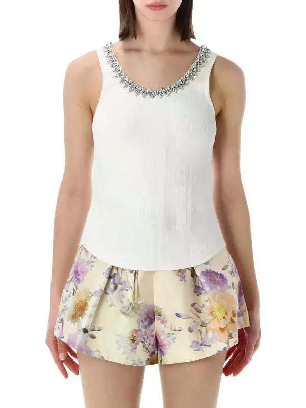 Zimmermann Embellished Sleeveless Tank Top - Neutrals