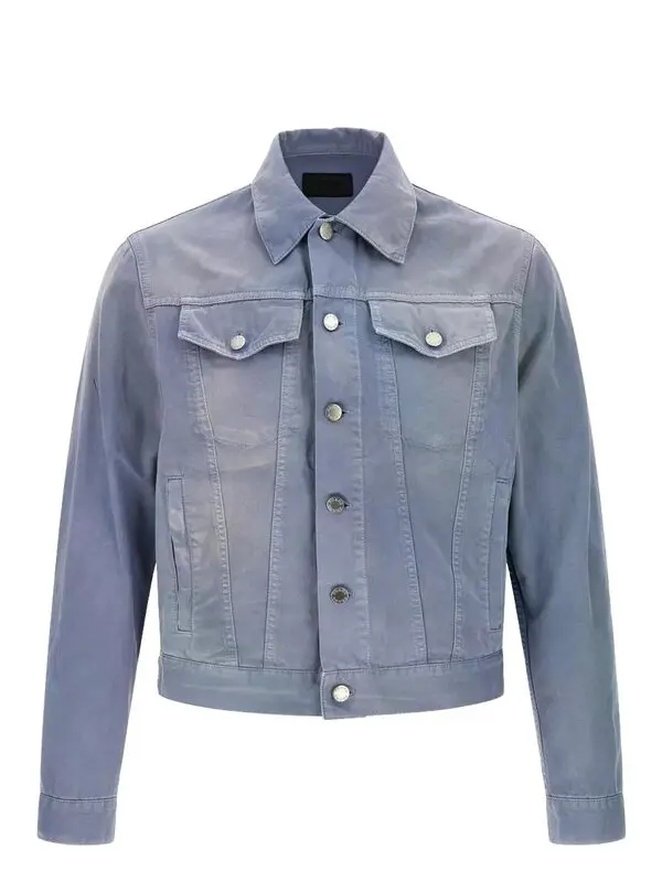 Prada Garment-dyed Cotton Jacket - Blue
