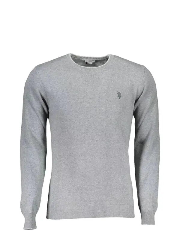 U.s. Polo Assn. Embroidered Logo Crew-neck Sweatshirt - Grey